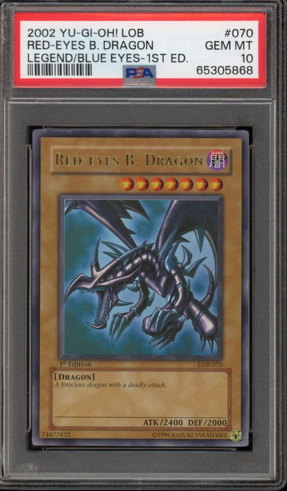 2002 YU-GI-OH! LOB-LEGEND OF BLUE EYES WHITE DRAGON RED-EYES B. DRAGON ...